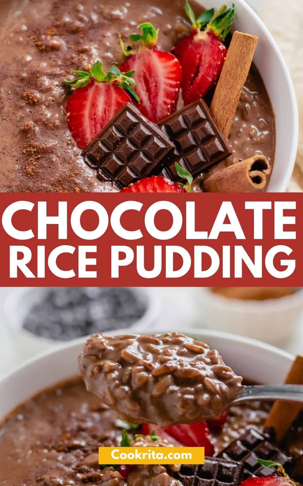 Chocolate Rice Pudding With Chocolate Chips (And No Eggs!) - Cookrita