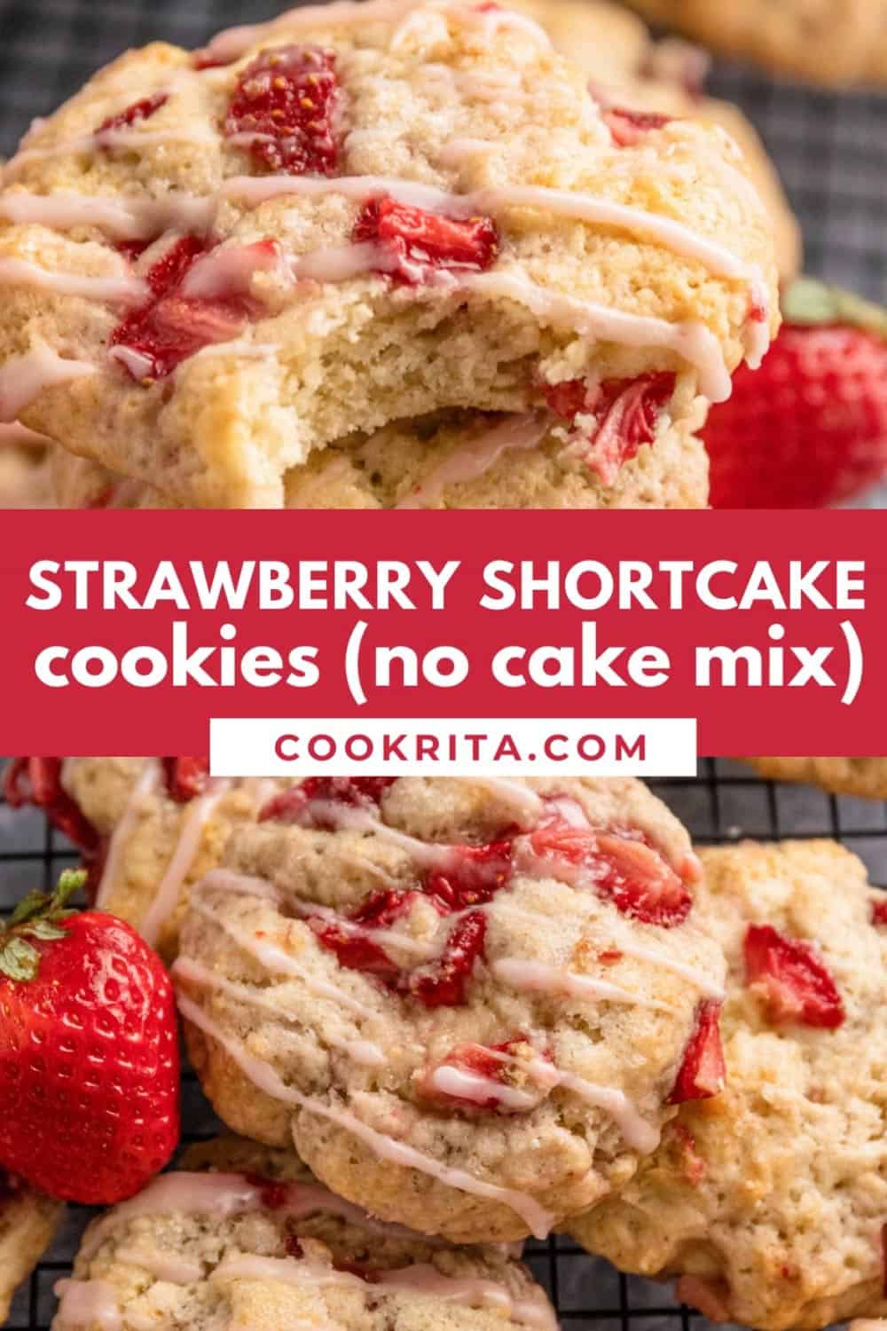 Strawberry Shortcake Cookies - Cookrita