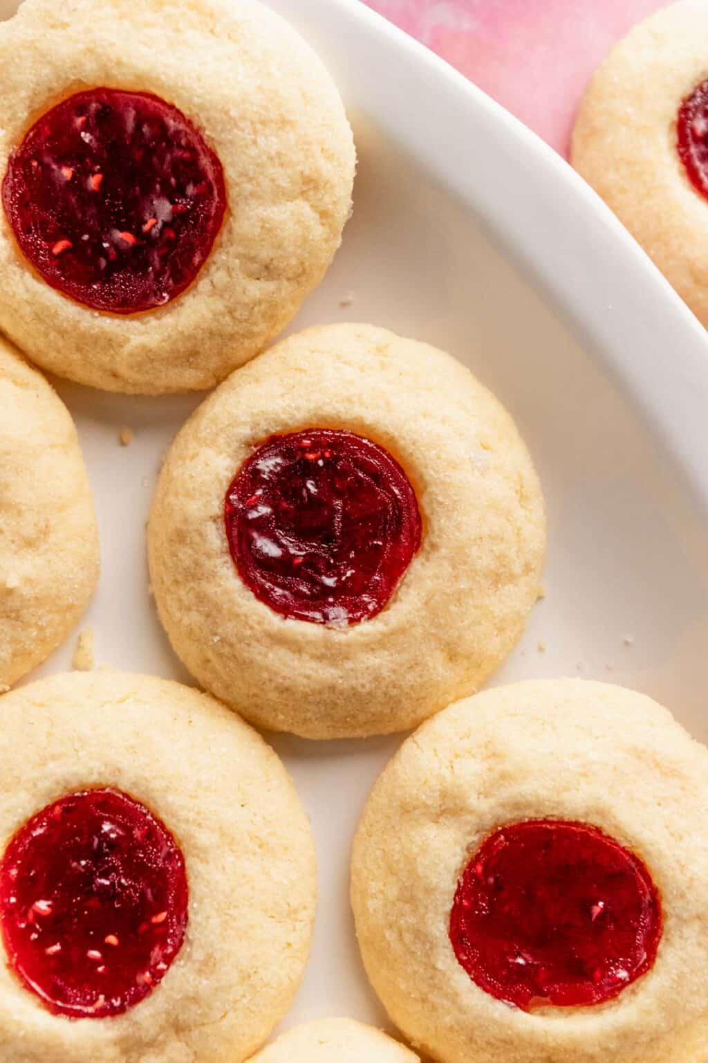 Soft & Buttery Raspberry Jam Thumbprint Cookies - Cookrita