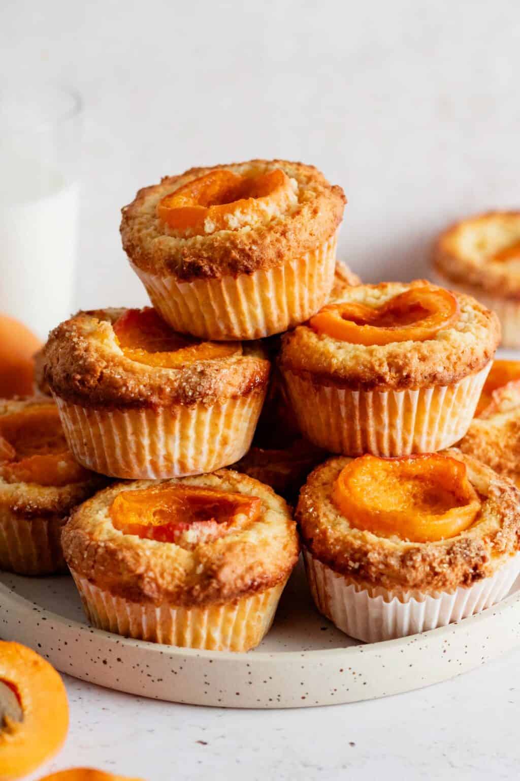 Super Moist Fresh Apricot Muffins - Cookrita