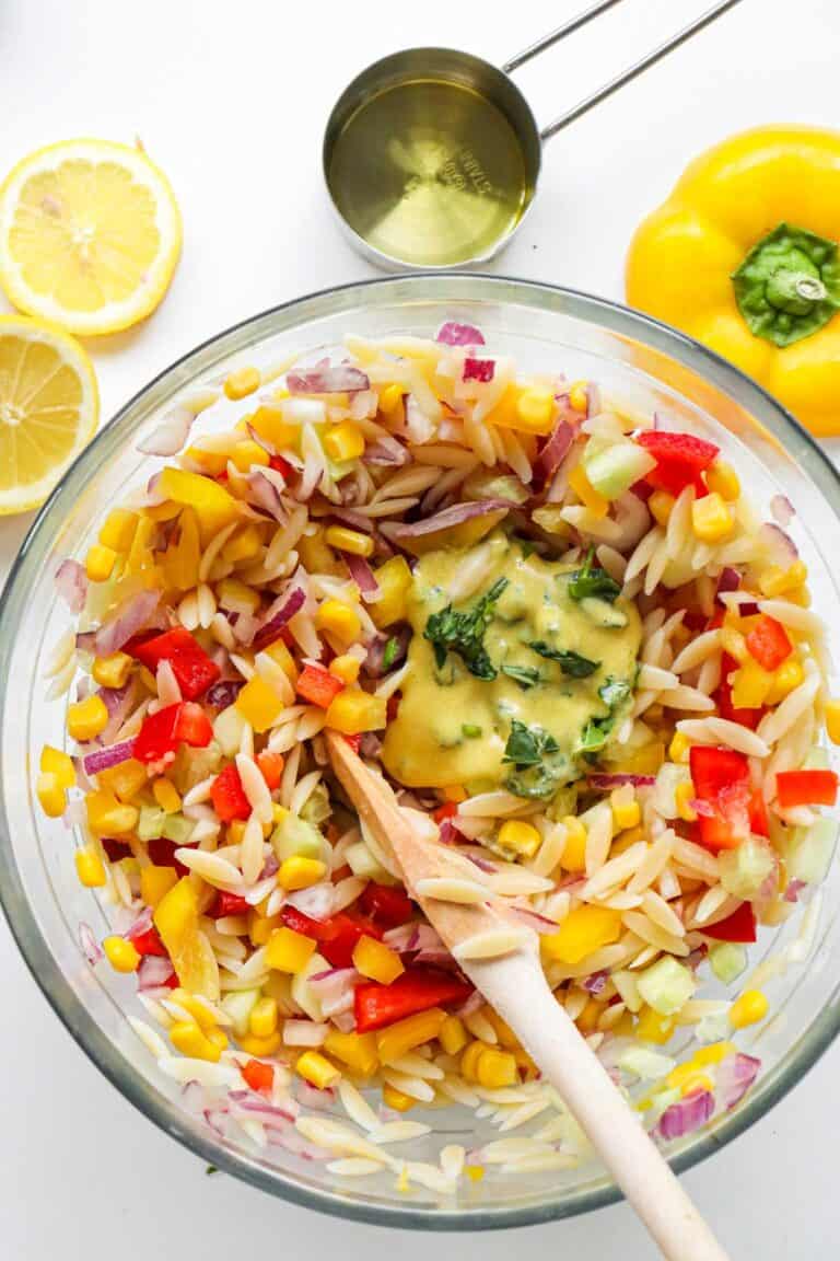 Lemon Orzo Salad (With the Best Lemon Dressing!) - Cookrita