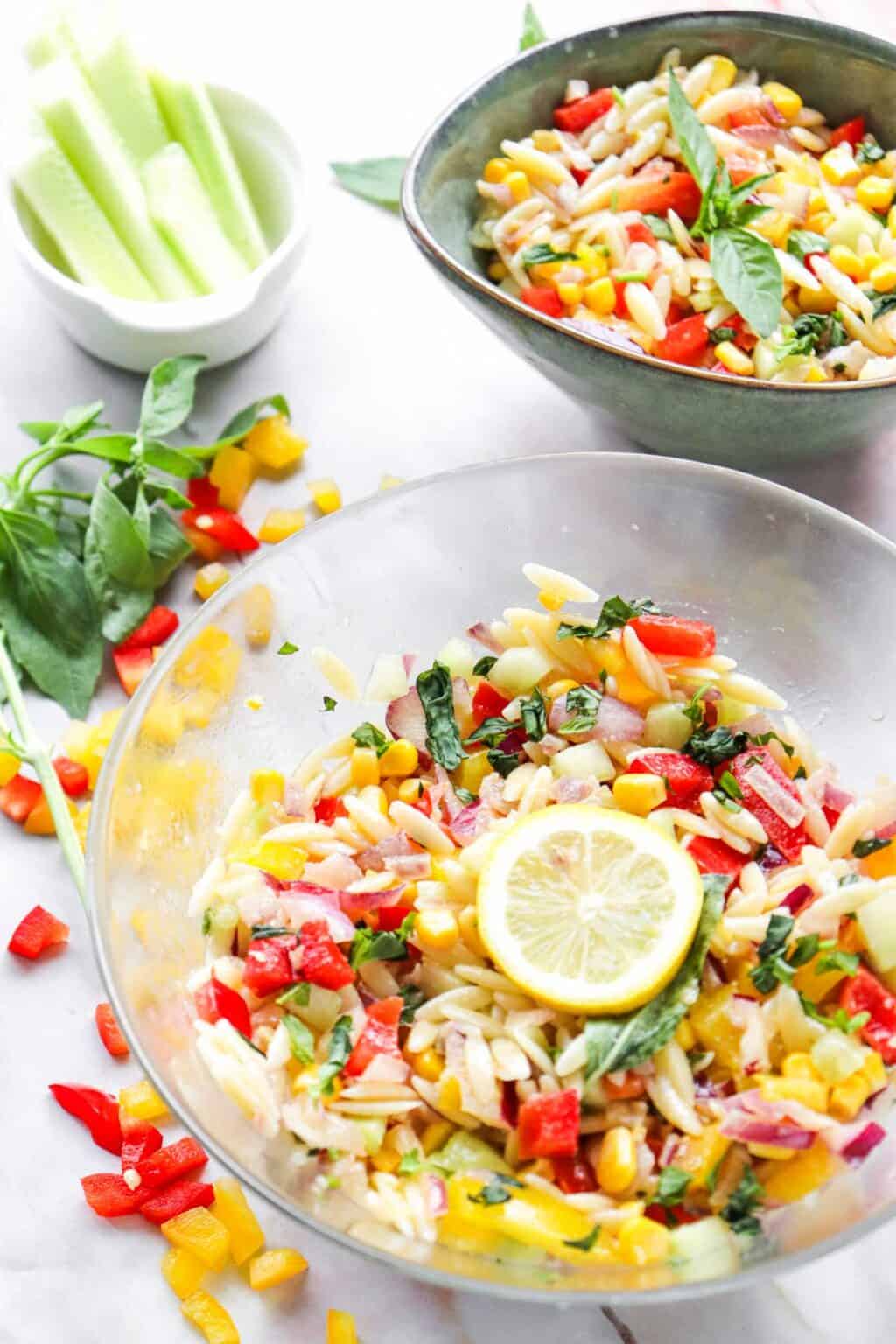 Lemon Orzo Salad (With the Best Lemon Dressing!) - Cookrita