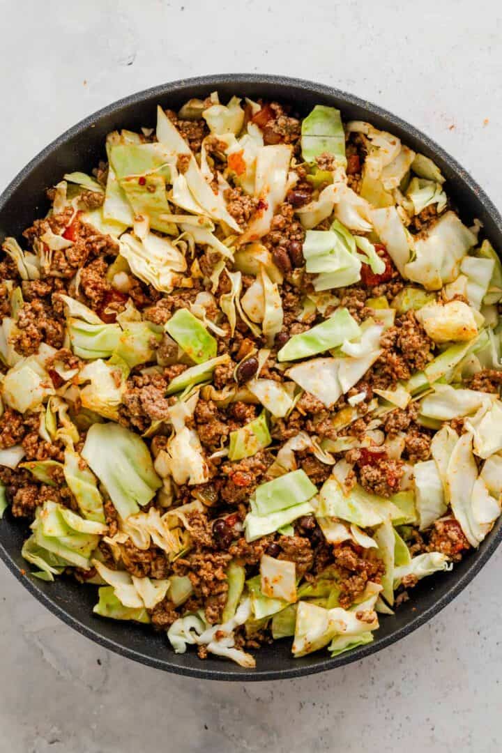 This Mexican Cabbage and Beef Skillet I Can't Stop Making