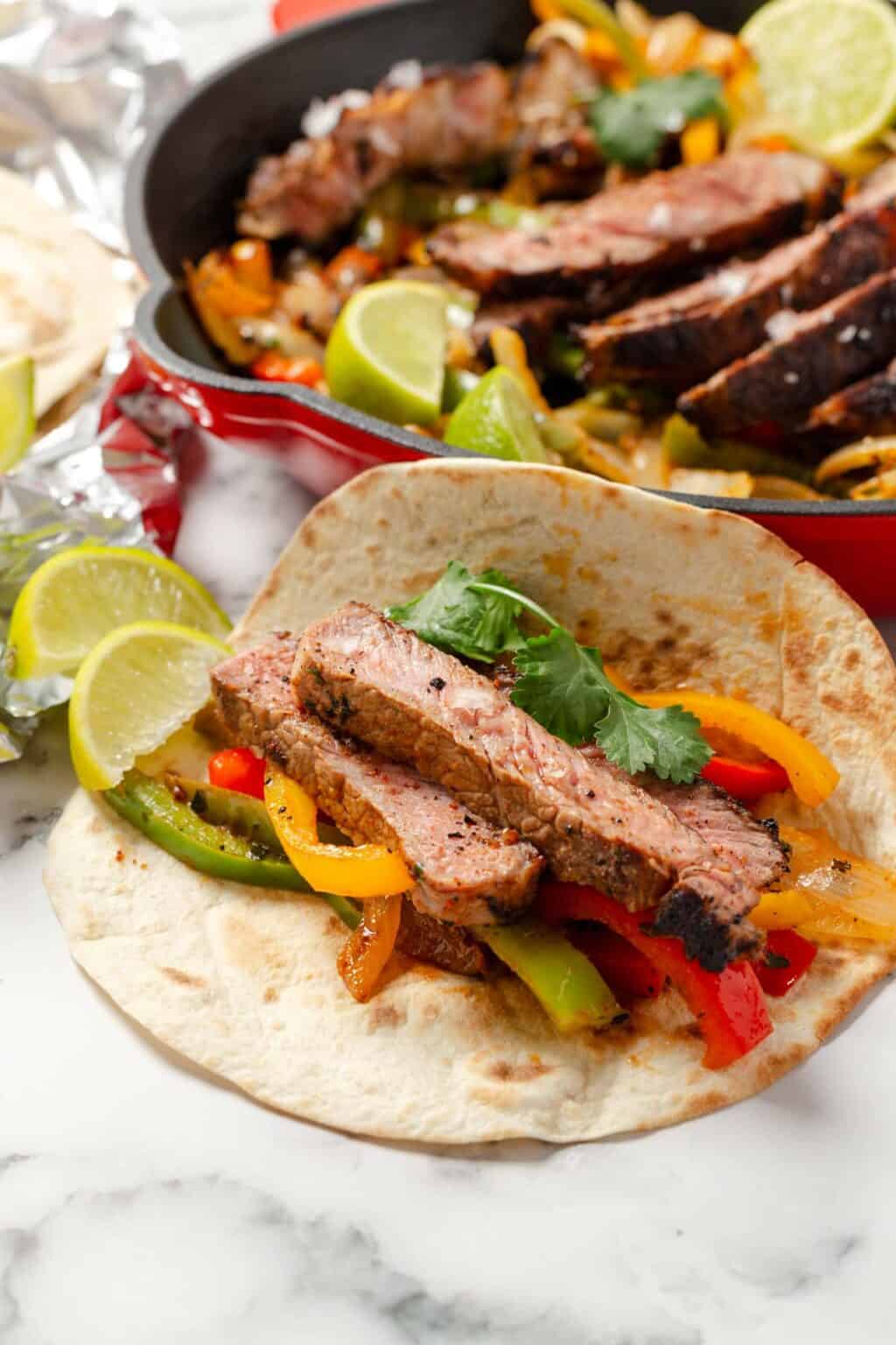 THE BEST QUICK Steak Fajitas