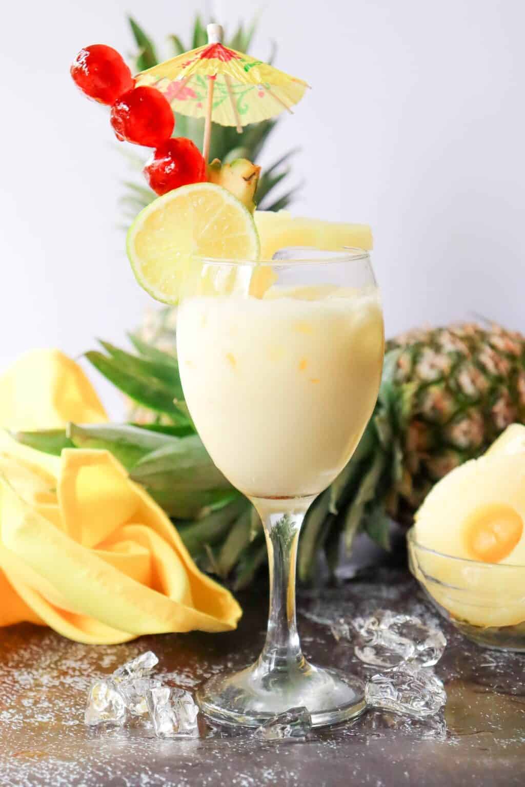 Virgin Piña Colada Mocktail (Easy Blender Recipe)