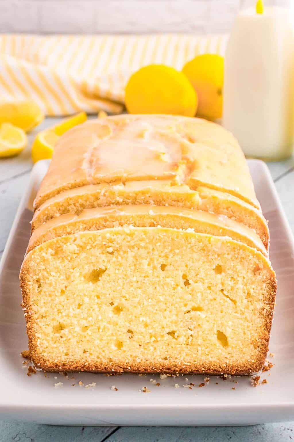 EASY Iced Lemon Pound Cake