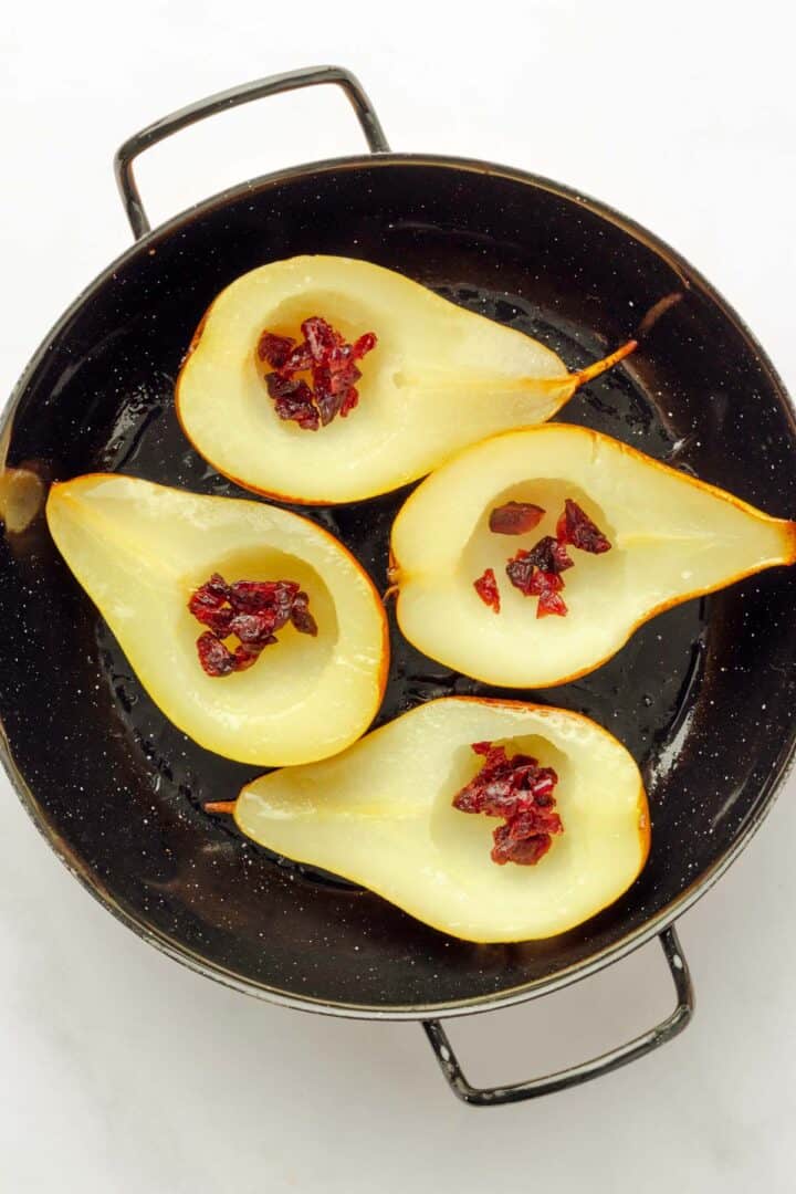 Honey Roasted Pears with Blue Cheese