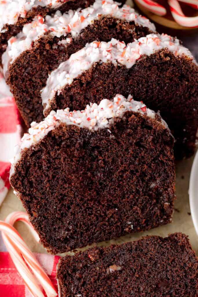 ULTRA Moist Chocolate Peppermint Bread