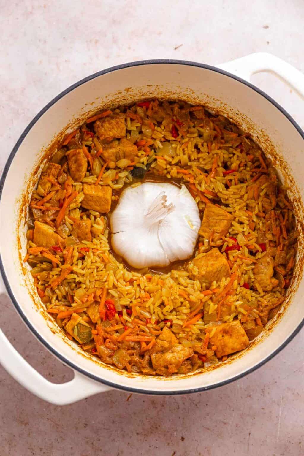Easy One-Pot Pork Pilaf with Brown Rice