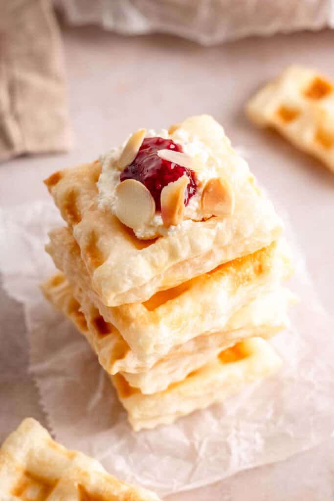 Flaky Puff Pastry Waffles in 15 Minutes