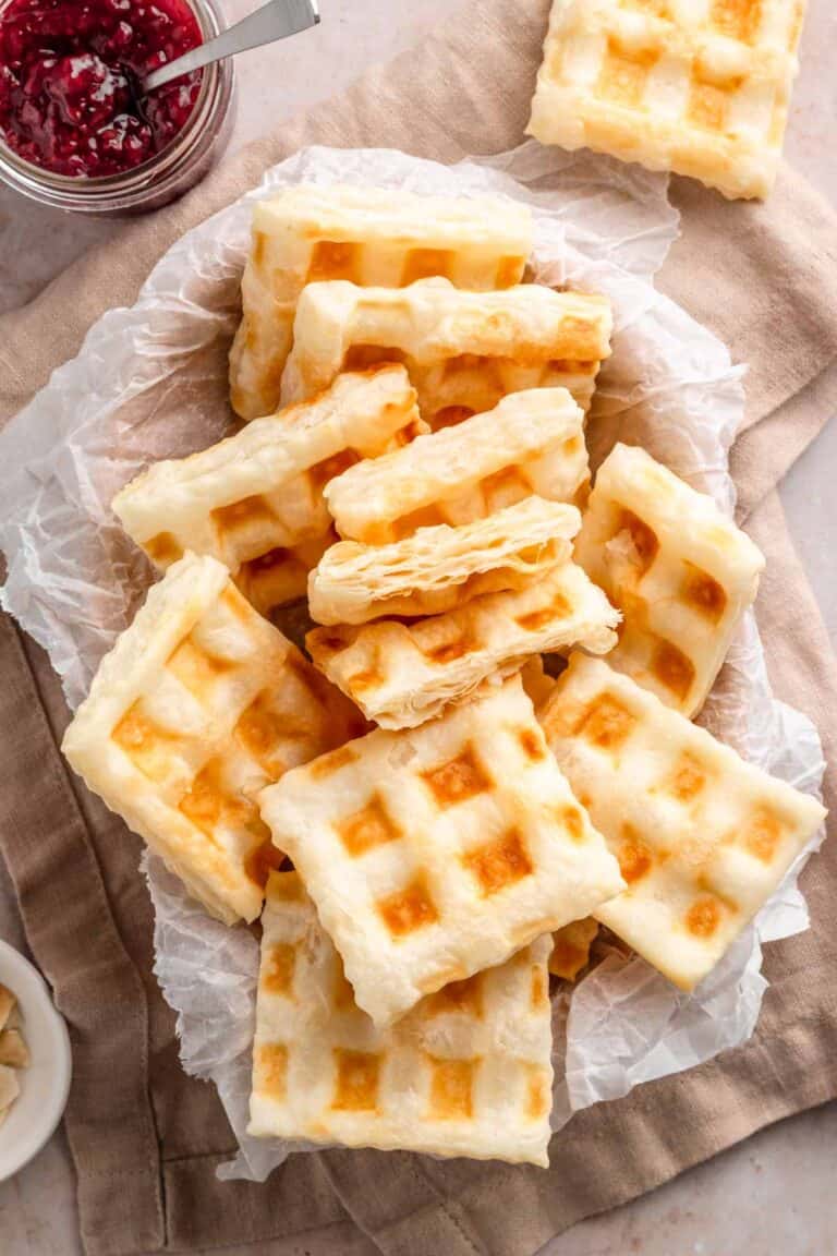 Flaky Puff Pastry Waffles in 15 Minutes